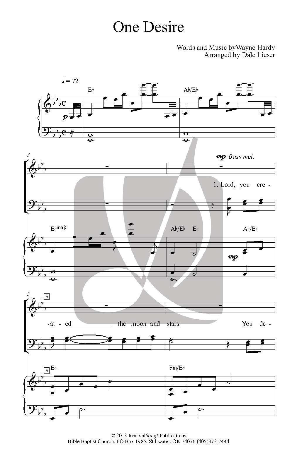 - One Desire #SATB003